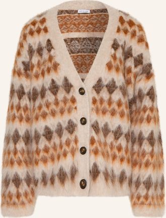 Mrs & Hugs Mrs & Hugs Oversized-Strickjacke Mit Alpaka braun