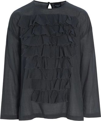 Bitte Kai Rand Femme, Blouses et Chemises, Noir, Taille: 36 FR Blouse Washi Voile à Volants