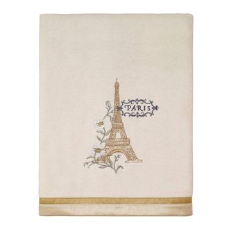 Avanti Linens Paris Botanique Collection Badetuch, Bestickt, elfenbeinfarben