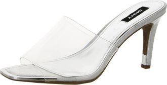 DKNY Damen Bronx Evening Mule Dress Heel Sandale mit Absatz, durchsichtig, 36 EU
