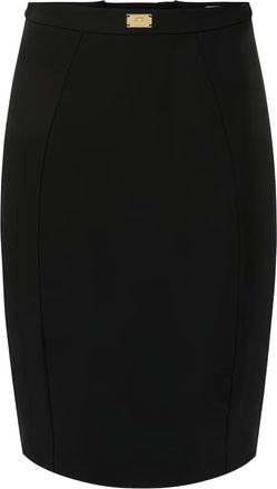 Elisabetta Franchi mini jupe-short à plaque logo - Noir