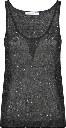 Patrizia Pepe Femme, Tops, Noir, Taille: 38 FR Hauts sans manches