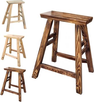 Generic Holzhocker Sitzbank Mit Verst&auml;rkten Beinen, Holzbank Schuhbank Im Landhausstil, Hohe, Schmale Bettbank Am Fu&szlig;st&uuml;tze, Barstuhl Sitzhocker Aus Holz F&uuml;r 