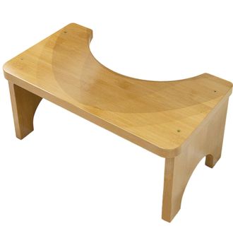 Generic Hocker f&uuml;r Badezimmer - Sitz aus Holz 37 x 20 x 17 cm, T&ouml;pfchenstufe aus Holz, robuster Toilettenstuhl mit Standfu&szlig; | Hocker Komfort f&uuml;r Erwachsene, K