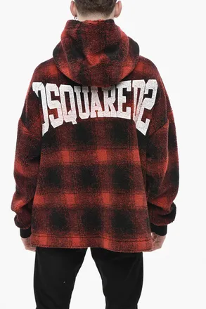 Dsquared2 Sherpa-Jacke im Buffalo-Karo mit Kapuze Dsquared2