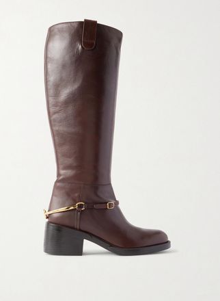 Chlo&eacute; Bottes En Cuir &Agrave; Ornements Dakota - Marron