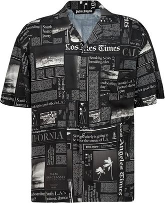 Palm Angels Homme, Chemises, Multicolore, Taille: S PaxLaTimes News Shirt
