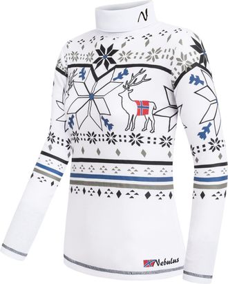 Nebulus Damen Rolli Coaster, Rollkragen, Langarm, wei&szlig; - XL/42