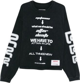 RRR123 Rrr123, Homme, Tops, Noir, Taille: XL T-shirt Rivington Roi Rebis