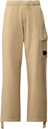C.P. Company C.p. Company, Homme, Pantalons, Beige, Taille: L Pantalon de surv&ecirc;tement cargo &agrave; lentille en molleton gratt&eacute; en diagonale