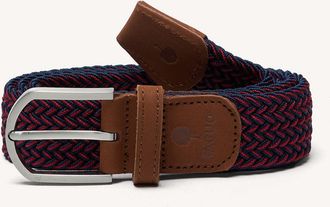 Faguo Ceinture tress&eacute;e rouge fonc&eacute; et marine