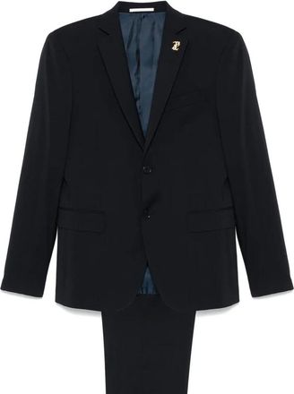 Pal Zileri Homme, Costumes, Bleu, Taille: M Brooch Detail Suit