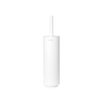 Brabantia Mindset Toilettenbürste & Halter - Borstenbürste - Schützender Stahlgriff - Korrosionsbeständig - Badezimmerzubehör - Fresh White - 42 x 11 x 9,6 cm