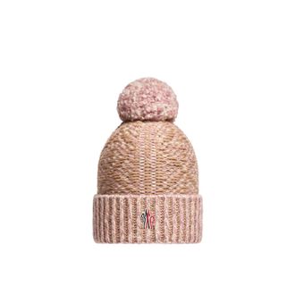 Moncler Moncler Alpaca & Wool Blend Beanie Hat, Women, Pink, Size: One Size