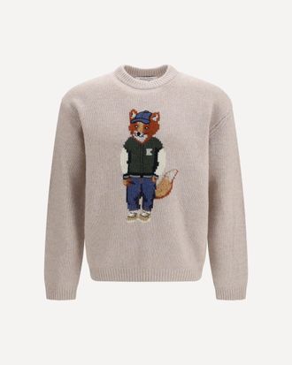 Maison Kitsun&eacute; Dressed Fox wool-blend Sweater Male XL