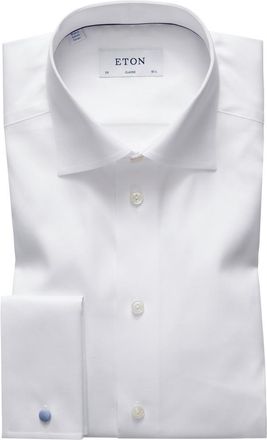 Eton Unifarbenes Hemd mit Zierknopf, Classic Fit in