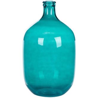 Beliani Dekovase SAMOSA Glas 48 cm T&uuml;rkis