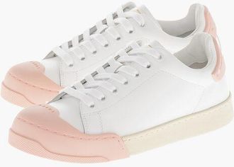 Marni Low Leather Sneakers with Contrasting Rubber Toe Cap size 35