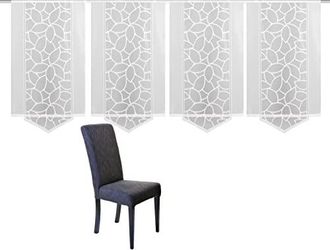 Home Fashion Home fashion - 094630-0101 125x57 cm - Schiebevorhang Jacquard Set Weiss