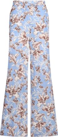 Liu Jo Femme, Pantalons, Multicolore, Taille: 42 FR Pantalon Palazzo en Popeline