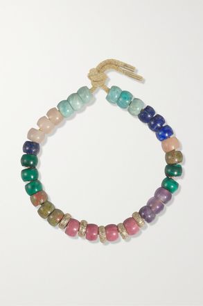 Carolina Bucci Forte Beads Cartagena Armband Aus Lurex Mit Mehreren Steinen Und Details Aus 18 Karat Gold - Mehrfarbig