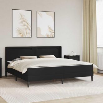 vidaXL Vidaxl Struttura Letto Con Materasso Nero 200 X 200 Cm Similpelle