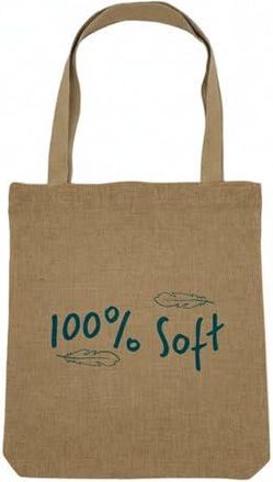 Fabulous Sac Shopping Tote Bag Aspect Lin - 100% Soft Feather Cute - Sac de Courses Toile Epaisse 360g Beige Naturel Cabas Port&eacute; Epaule Solide Imprim&eacute; en Franc