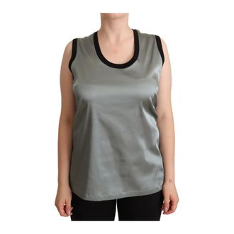 Dolce & Gabbana Femme, Tops, Gris, Taille: 44 FR Chemisier sans Manches