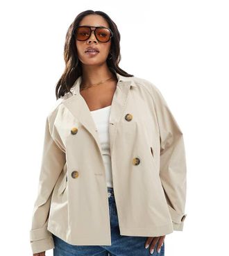 Only ONLY Curve - Trench-coat court - Beige-Neutre