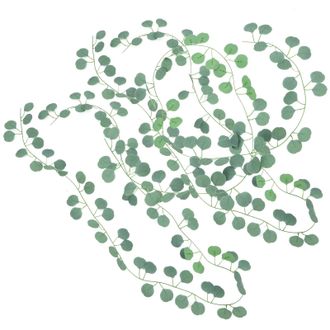 FOMIYES Realistische K&uuml;nstliche Eukalyptusgirlande 5 St&uuml;ck Gr&uuml;ne Deko mit Zarten Bl&auml;ttern Vielseitige H&auml;ngedeko f&uuml;r Innenr&auml;ume und Eventgestaltung