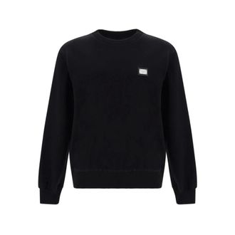 Dolce & Gabbana Homme, Sweatshirts et sweats &agrave; capuche, Noir, Taille: 2XL Cotton SweaT-shirt