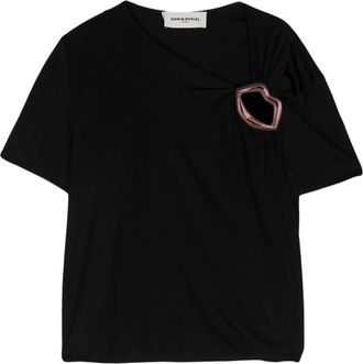 Sonia Rykiel Haut en jersey rose - Femme - Tops - Noir - Taille: 40 FR