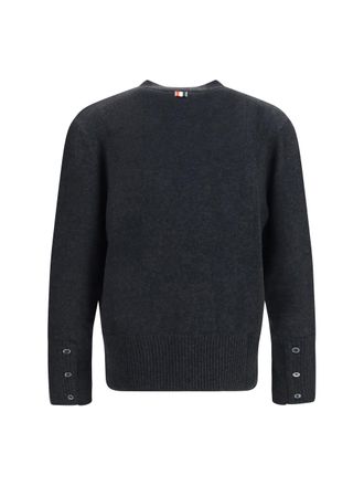 Thom Browne Virgin Wool Cable-Knit Cardigan - Gray