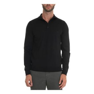 HUGO BOSS Homme, Tops, Noir, Taille: XL Polo Classique &agrave; Manches Longues