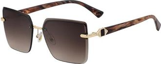 Generic Lunettes de soleil surdimensionnées sans monture pour hommes, grand vintage, sans cadre, lunettes de soleil pour hommes, nuances UV400, 3, Taille uniq