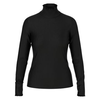 Marc Cain Unifarbenes Langarmshirt mit Rollkragen - - Knitwear - Damen - Schwarzk - M