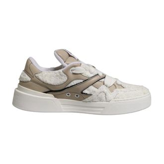Dolce & Gabbana Homme, Chaussures, Multicolore, Taille: 44 EU Faux Shearling Low Top Baskets