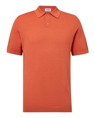 Drykorn Strick-Poloshirt aus Baumwolle mit Wabenmuster in