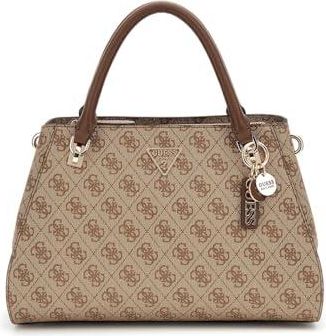 Guess Noelle II Luxury Satchel Latte Logo/Brown