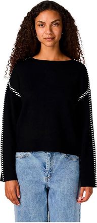 Vero Moda Damen Yasstitcha Knit S. Noos Strickpullover, Schwarz, XL EU