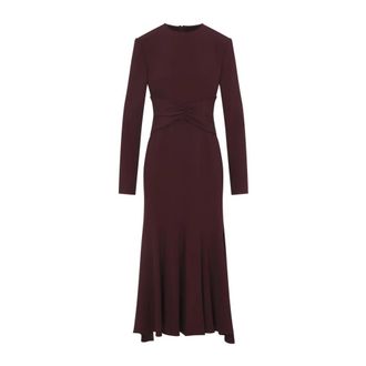 Alberta Ferretti Satin Midi Dress - - Dresses - Damen - Rot - XS