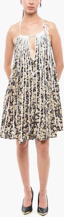 Stella McCartney Silk Floral-Print Mini Dress SOPHIE With Teardrop Neckline Stella McCartney