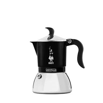 Bialetti Fiammetta Cafetière à Induction, 4 Tasses (150 ML), Convient à Tous Les Feux, Design élégant, Noir