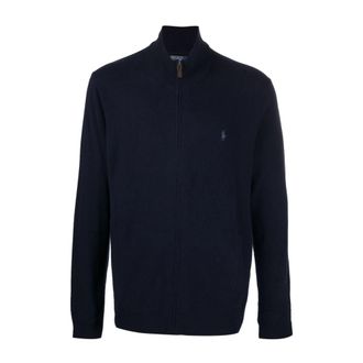 Polo Ralph Lauren Full-Zip-Pullover - - Knitwear - Herren - Blau - 2XL