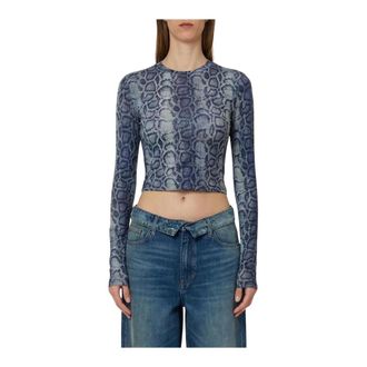Liu Jo Elodie Manches Longues - Femme - Tops - Bleu - Taille: 42 FR