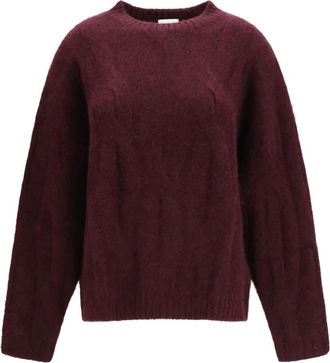 Allude Pull en cachemire et soie &agrave; manches volumineuses - Femme - Pulls - Brun - Taille: 36 FR