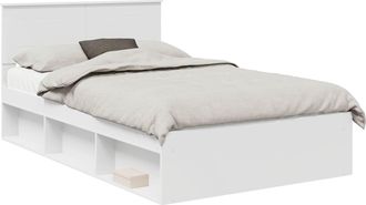 vidaXL Struttura Del Letto Bianco 120 X 190 Cm Legno Ingegnerizzato Vidaxl