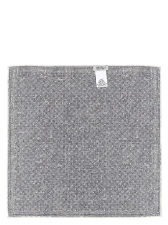 Brunello Cucinelli Silk Geometric-Patterned Pocket Square - Multicolor