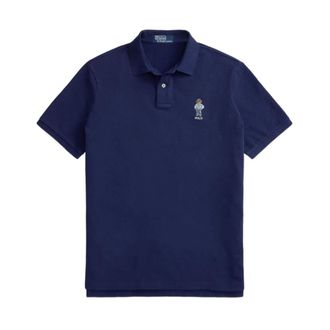 Polo Ralph Lauren Polo-Shirt mit B&auml;renstickerei - - Tops - Herren - Blau - S
