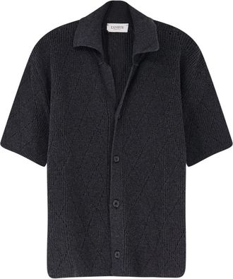 Laneus Homme, Pulls, Noir, Taille: M Cardigan &agrave; manches courtes